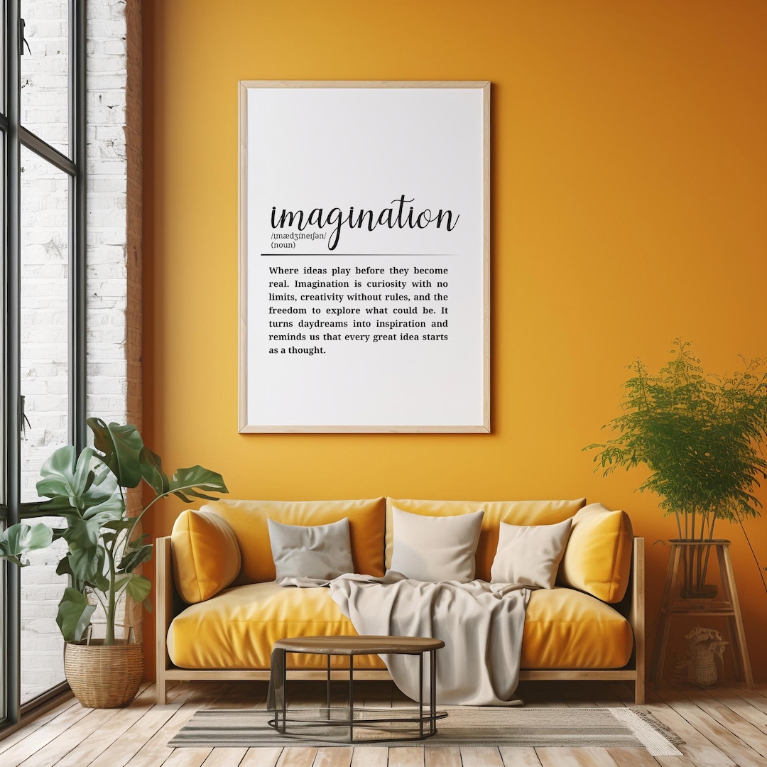 Imagination Definition Poster • Creative Inspirational Printable Wall ...