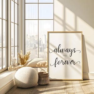 Always and Forever Print: Bedroom Wall Art (digital Download) - Etsy