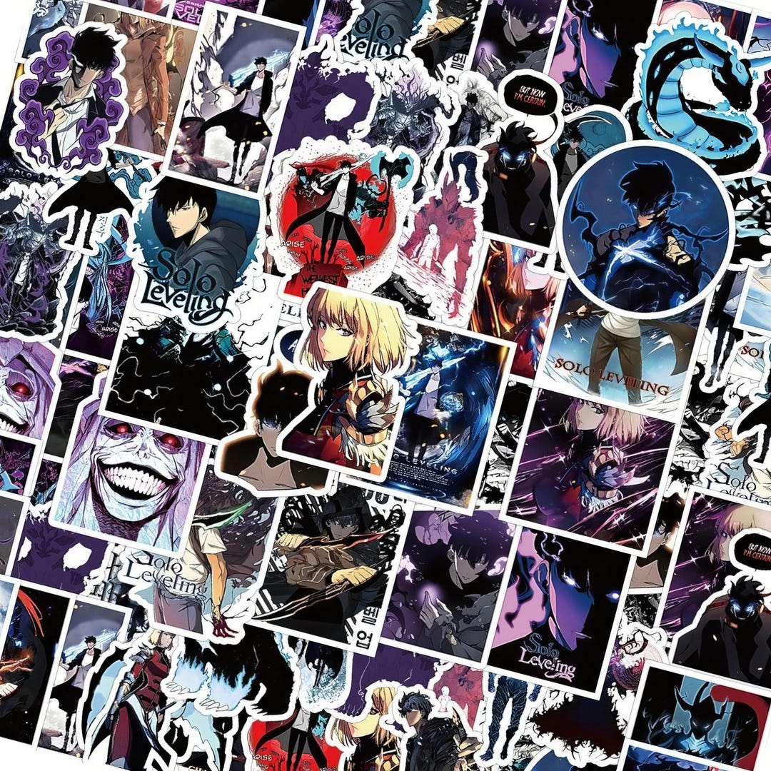 50pcs+ Solo Leveling Sung Jin Woo Color X Manga Anime Stickers | Cool ...