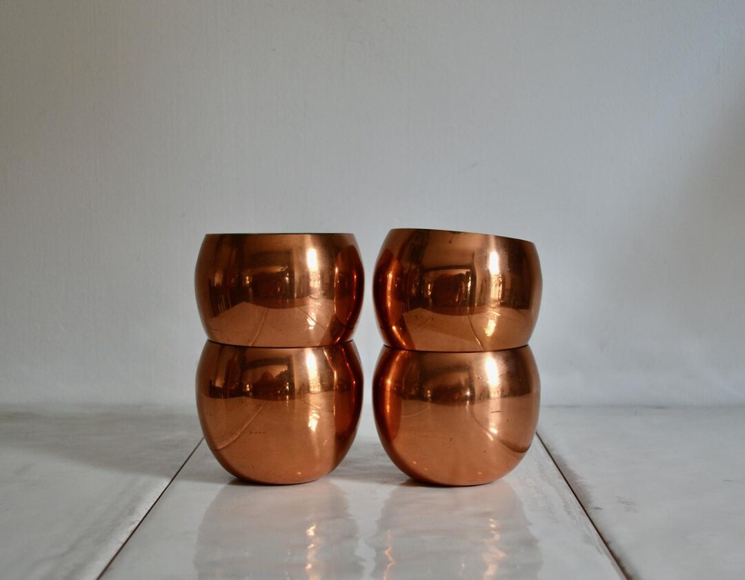 Vintage Roly Poly Coppercraft Guild Tumblers / Retro Barware / Fall ...
