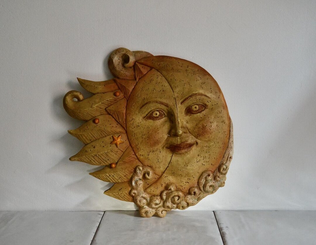 Whimsigoth 2000s Celestial Sun Moon Star Wall Hanging / Whimsigoth Home ...