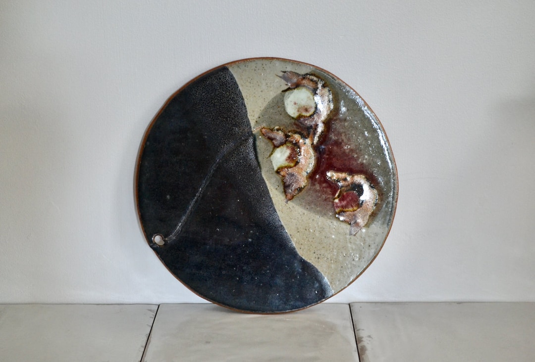 Studio Pottery Art Wall Hanging / Ceramic Plate Serving Platter ...