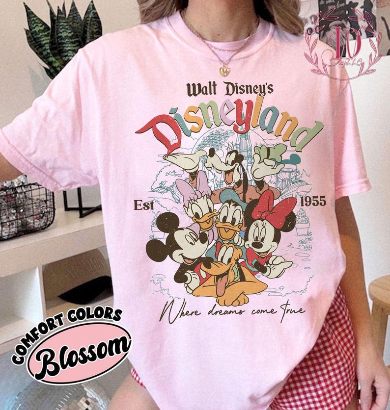 Retro Walt Disney's Disneyland Comfort Colors Shirt, Disneyland Est ...