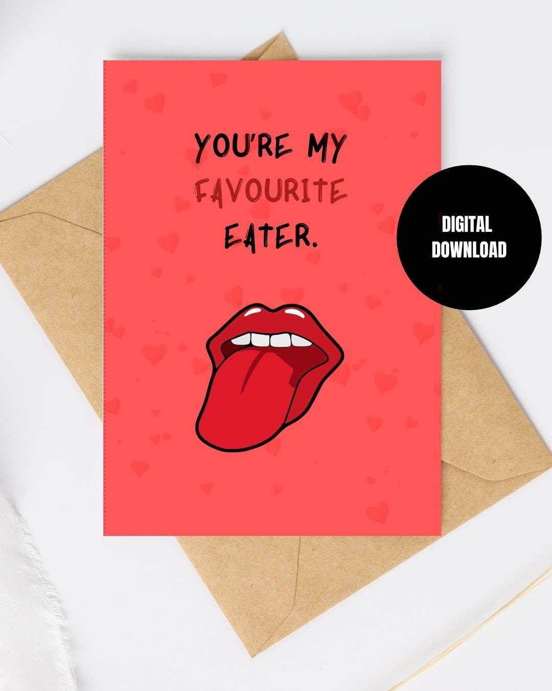 Funny Naughty Valentine's Day Card for Her or Him You're My Favourite ...