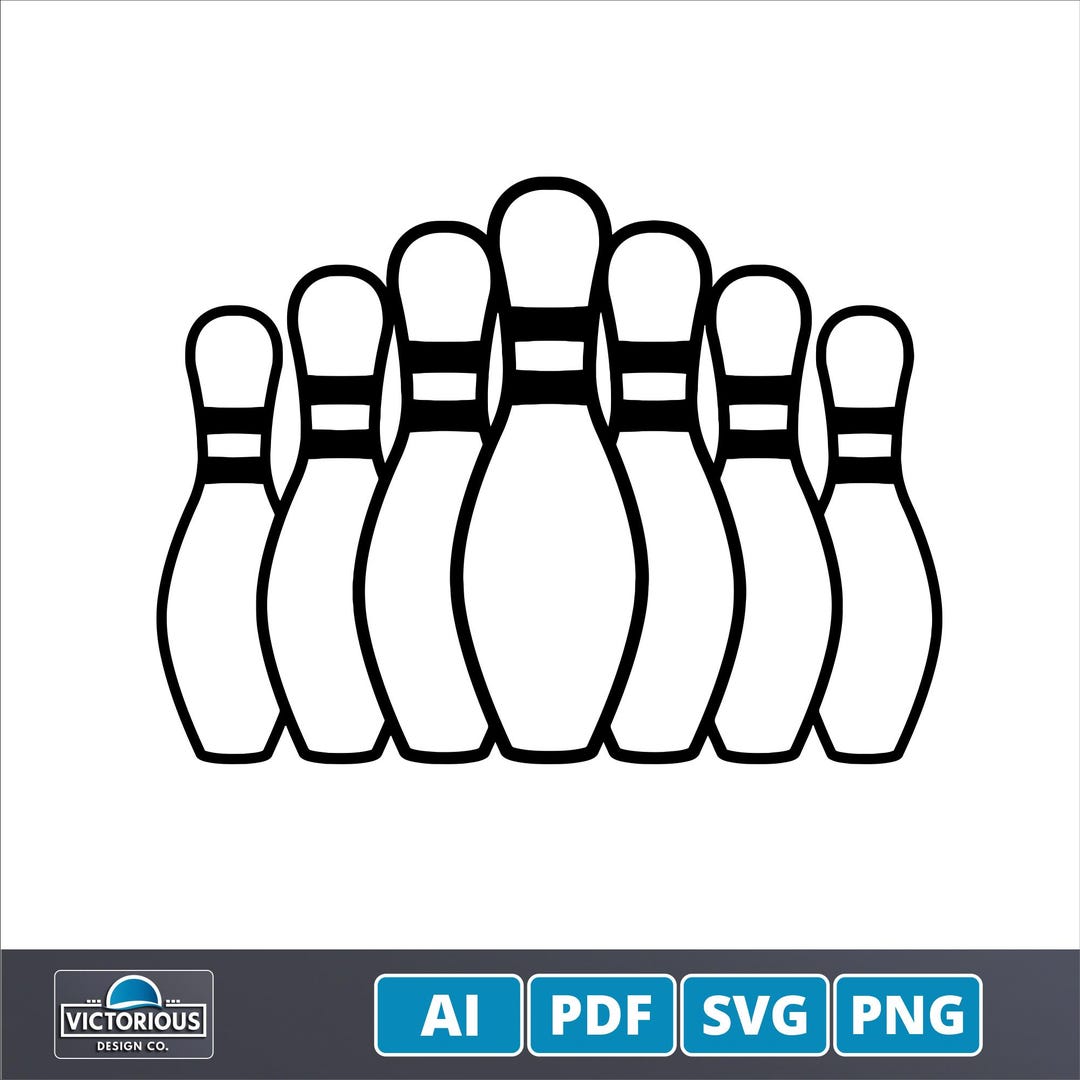 Bowling Pins SVG Files | Bowling Ball Cut Files | Bowling Pins SVG ...