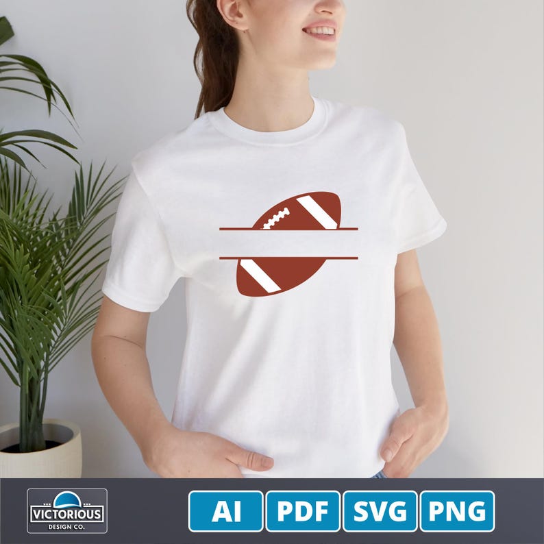 Football Split Name Frame SVG Files | Football Silhouette Cut Files ...