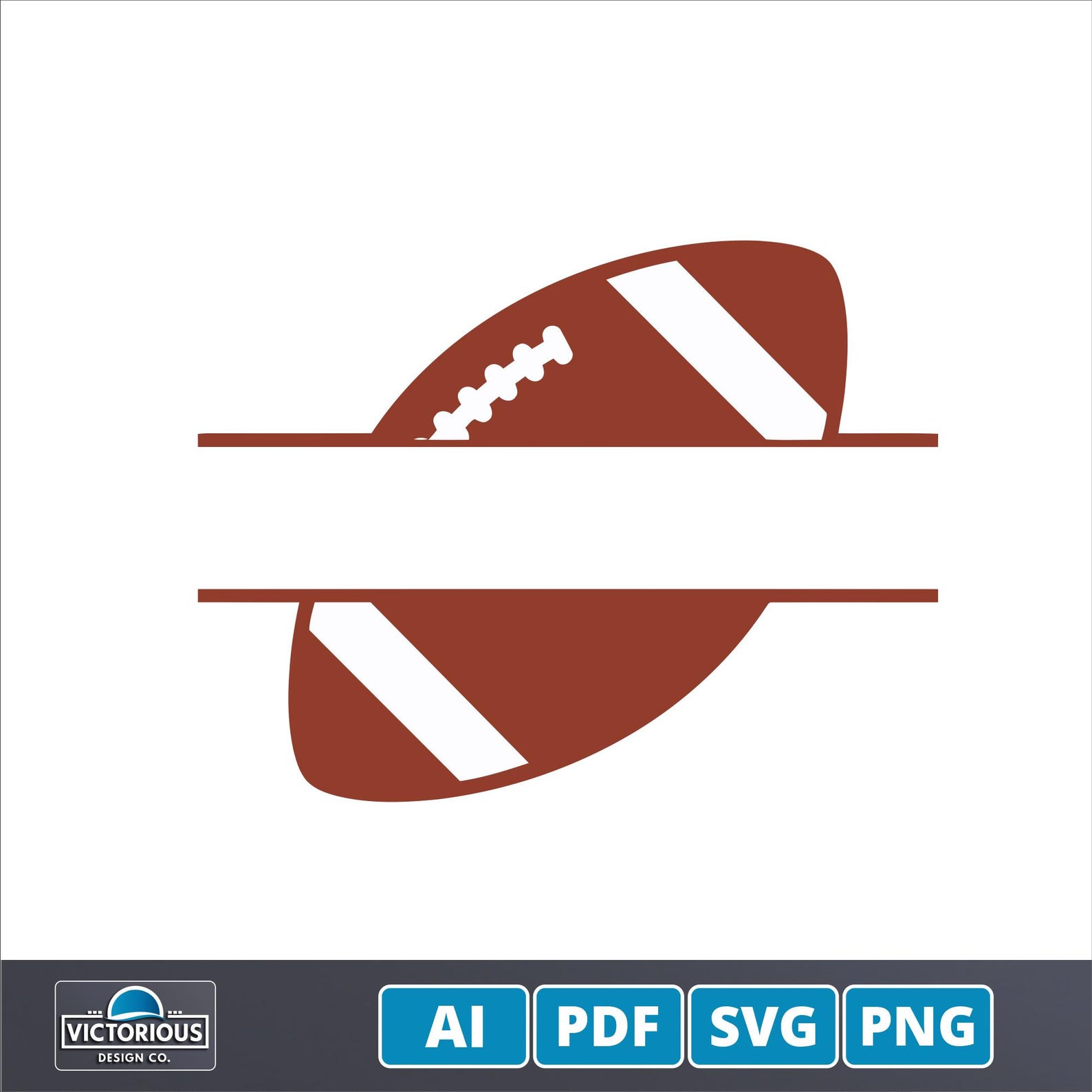 Football Split Name Frame SVG Files | Football Silhouette Cut Files ...