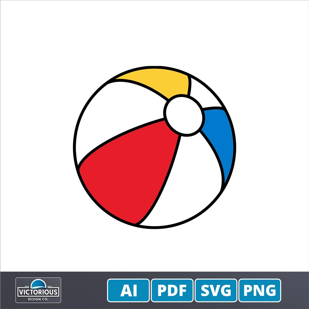 Beach Ball SVG Files | Beach Ball Cut Files | Summer Beach SVG Vector ...