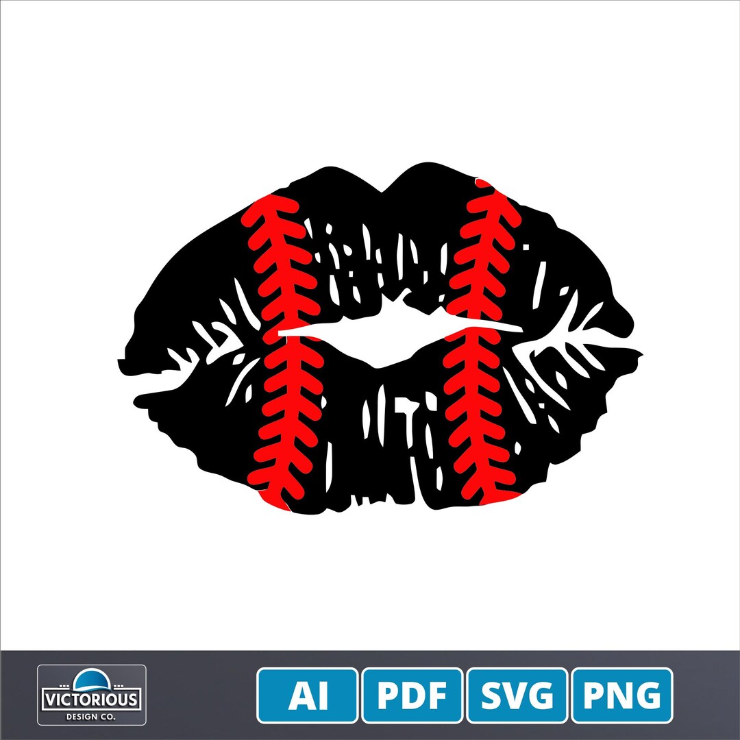 Baseball Lips Svg, Baseball Laces Svg, Cute Baseball Svg, Baseball Mom ...