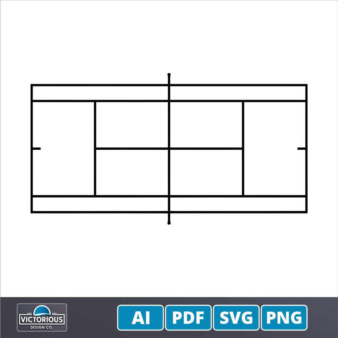 Tennis Court SVG Files | Tennis Cut Files | Tennis Ball Vector | Tennis ...