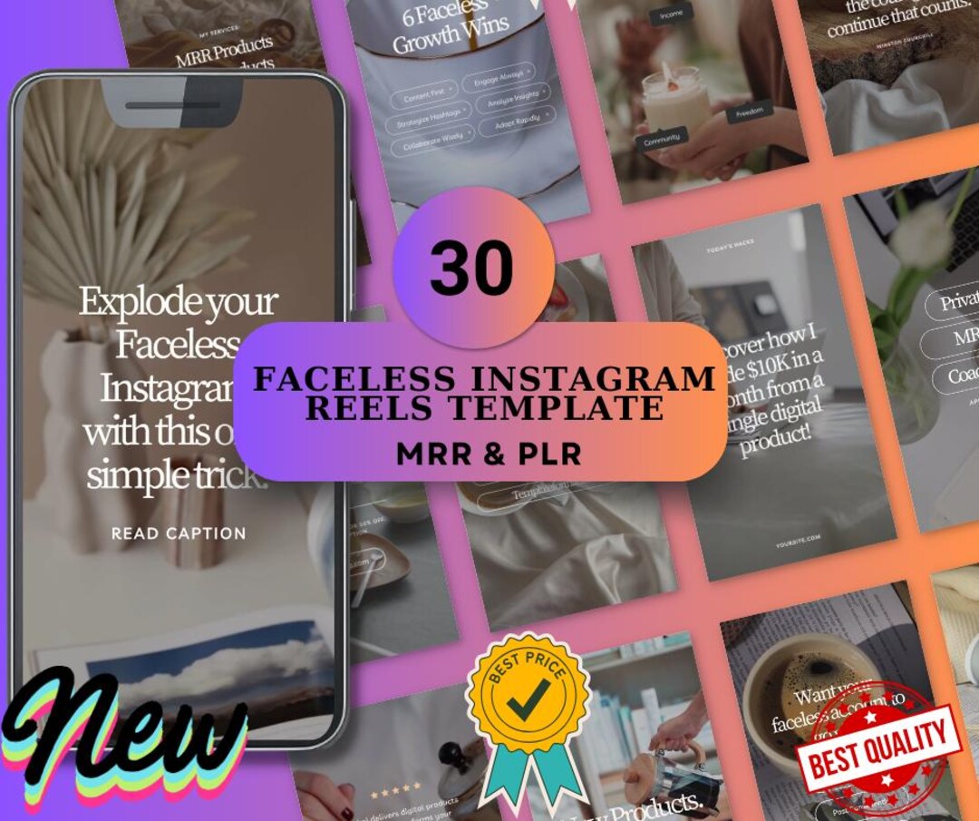 30 Faceless Instagram Story Templates, Aesthetic Canva Story Kit ...