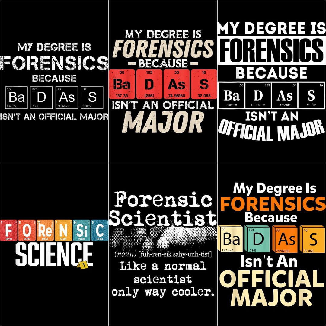 Forensics Science Official Major PNG Bundle – Bold and Fun Designs ...