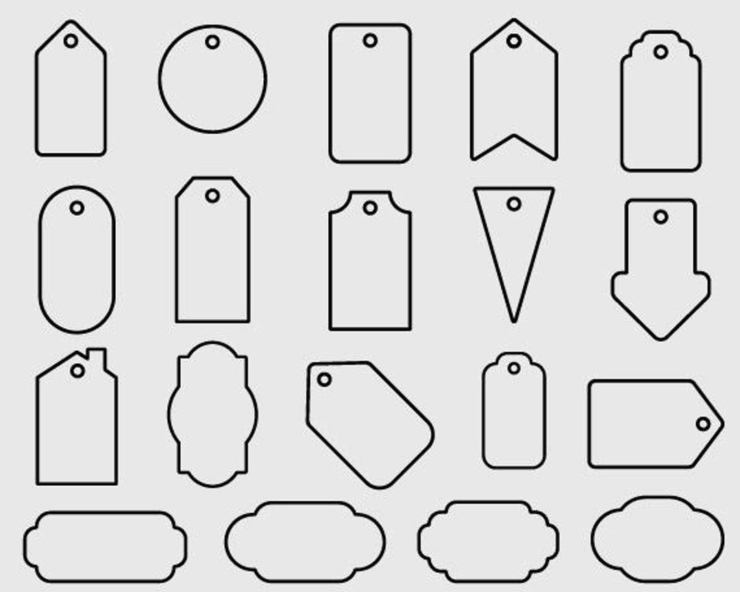 Blank Tag SVG Bundle, Label Cut Files (digital Download) - Etsy Canada