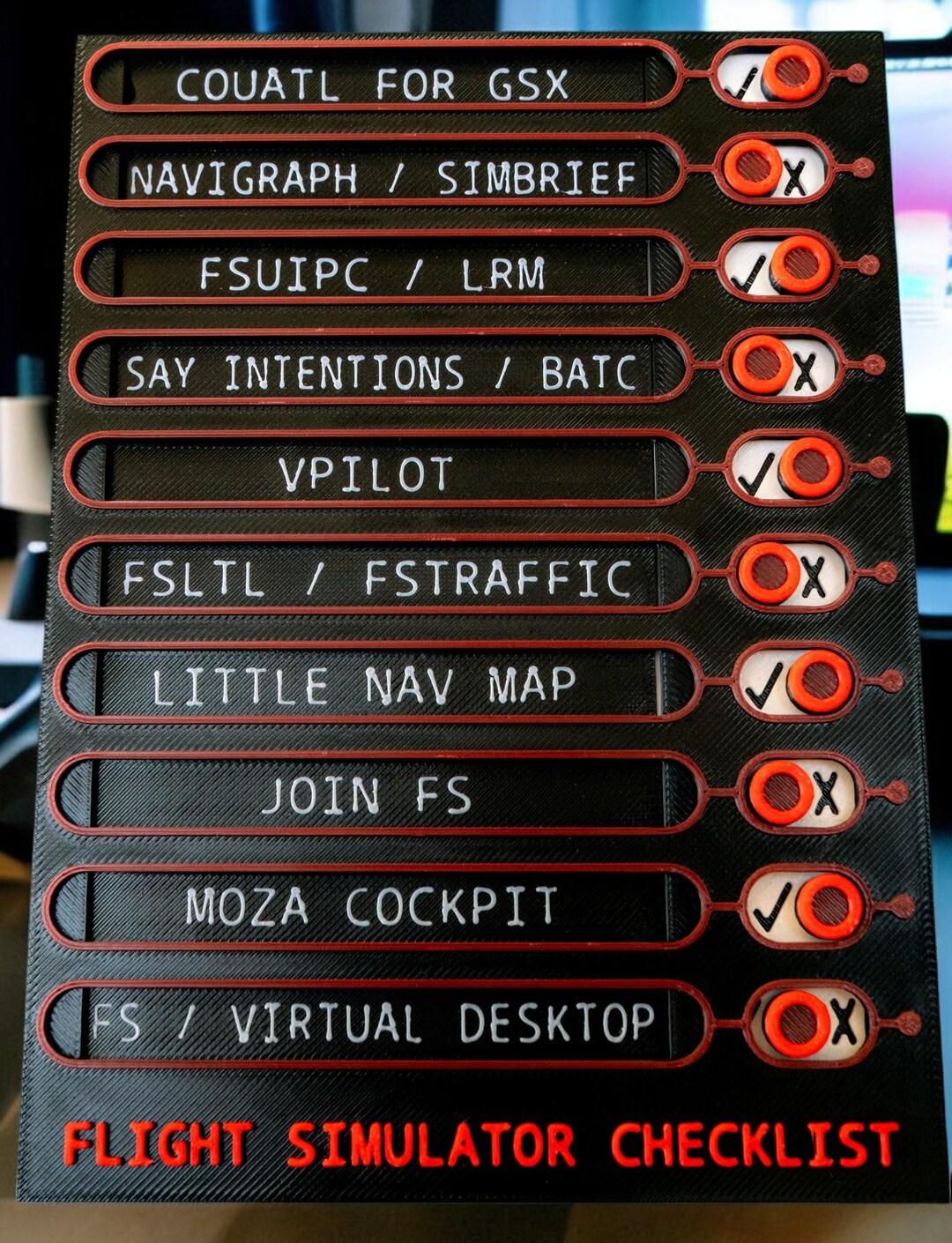 Customizable Flight Sim App Checklist With Stand - Etsy