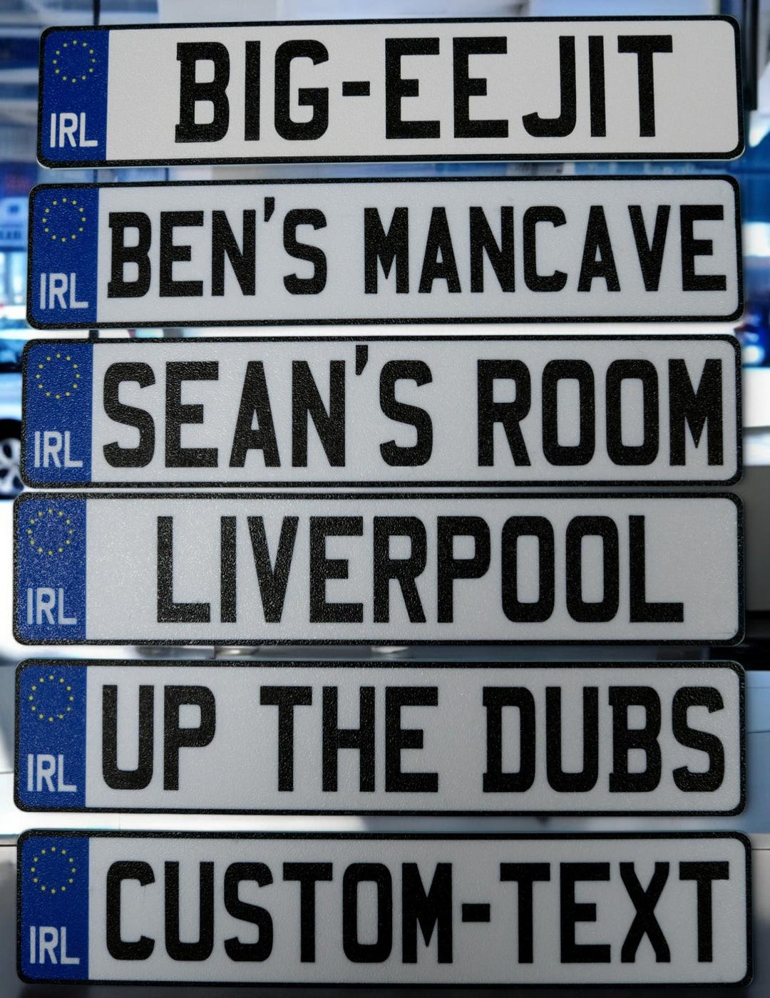 Custom Irish Registration Plate Sign | 3D Printed 1:2 Scale ...