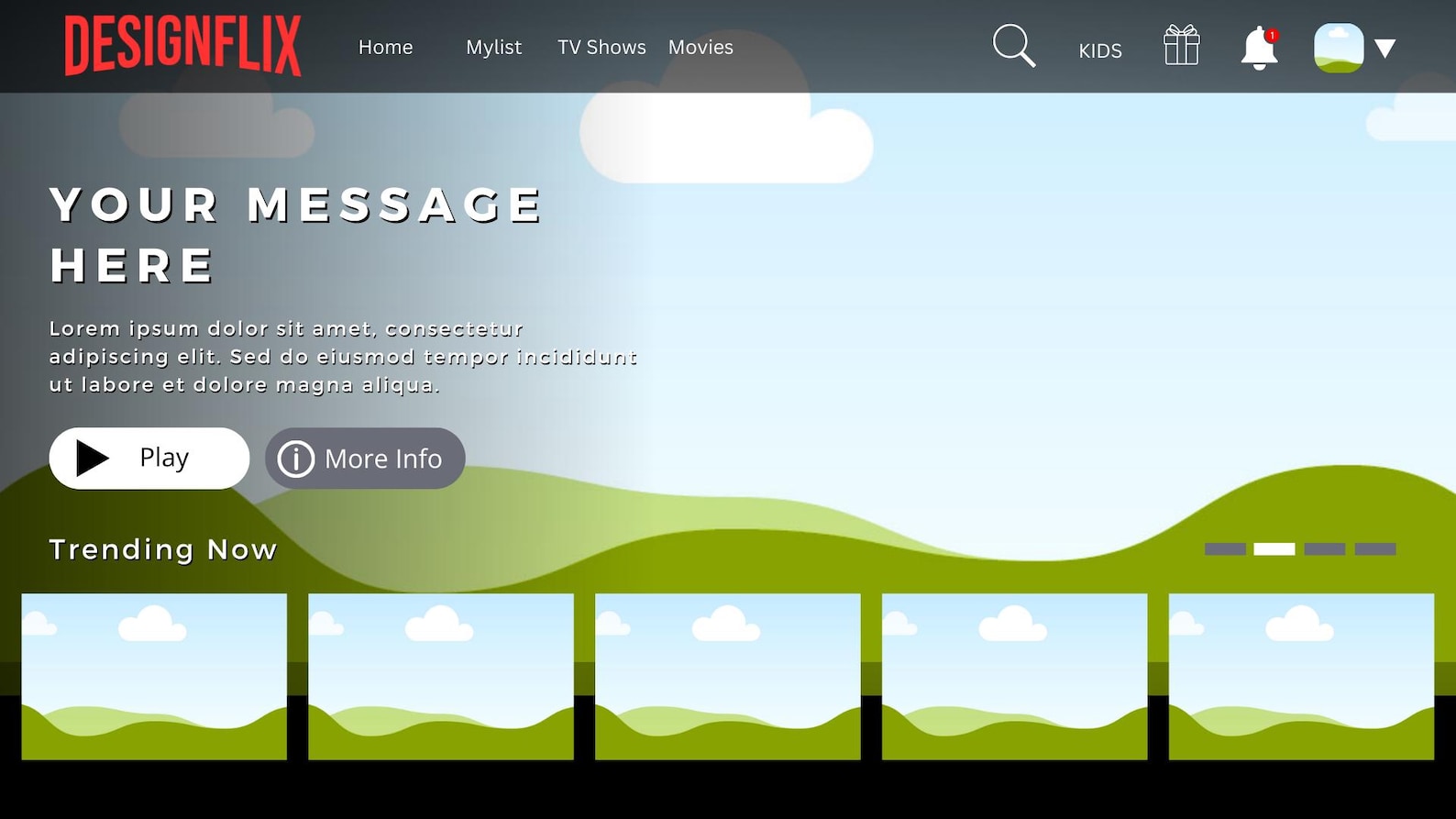 Netflix Style Canva Template | Editable & Customizable for ...