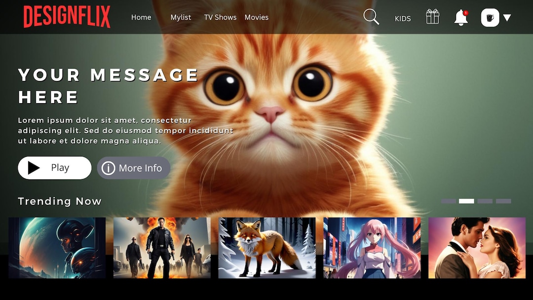 Netflix Style Canva Template | Editable & Customizable for ...