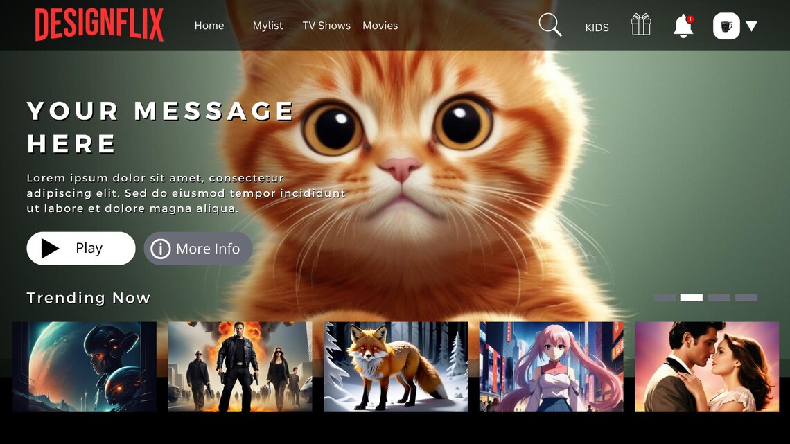 Netflix Style Canva Template | Editable & Customizable for ...