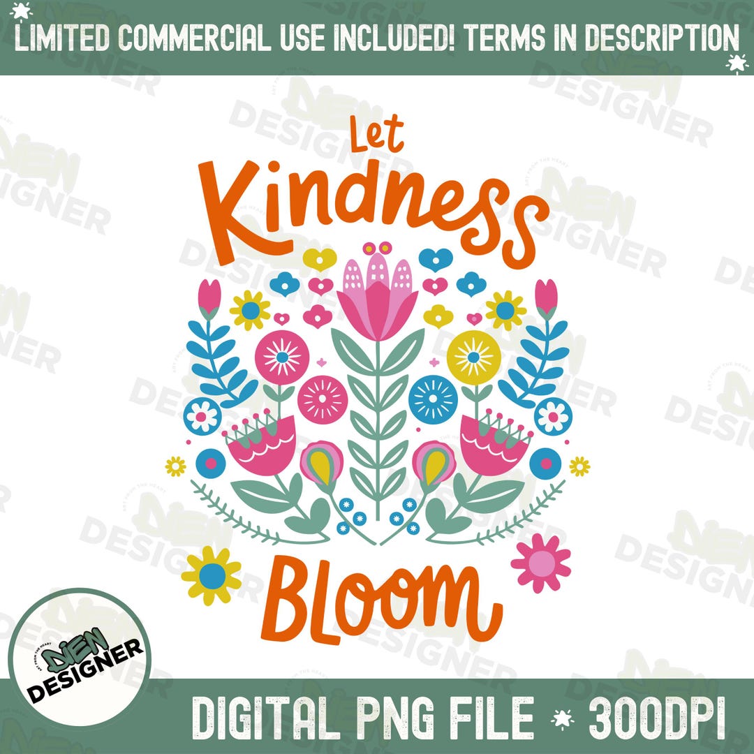 Let Kindness Bloom PNG, Spring Teacher Shirt Design, Retro Flower Png ...