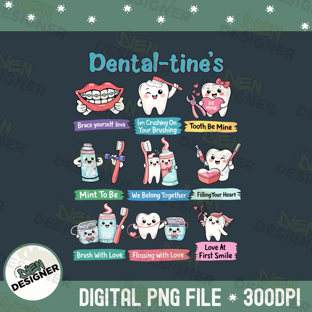 Funny Valentine Tooth PNG, Dentist Valentine’s Day PNG, Valentine ...