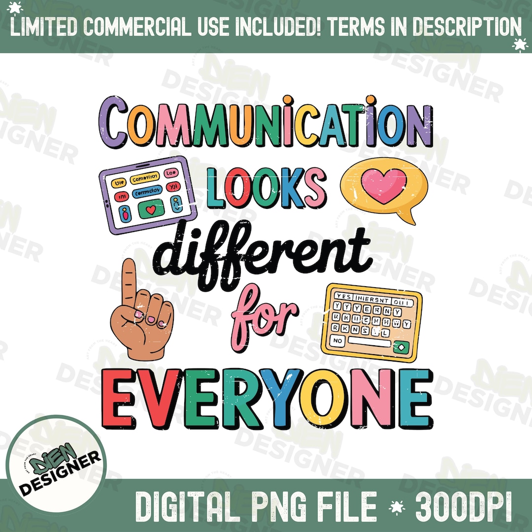 Communication Looks Different PNG, Speech Therapy Shirt Design, Speech ...