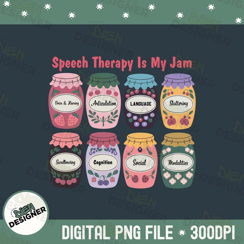 Speech Therapy is My Jam PNG, SLP PNG, Cute Therapist Quote, Speech ...