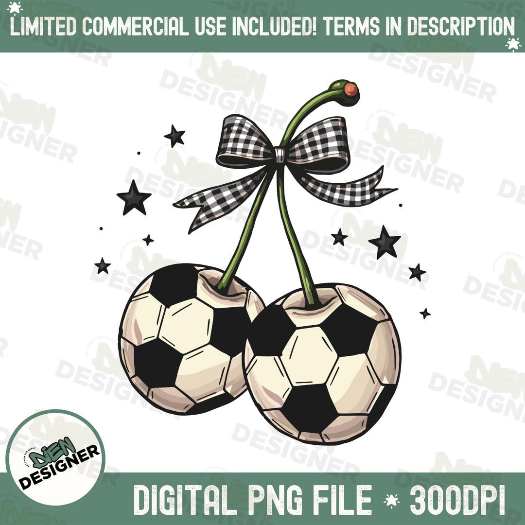 Soccer Ball Cherries, Trendy Sports PNG, Cherry Soccer Girl Shirt ...
