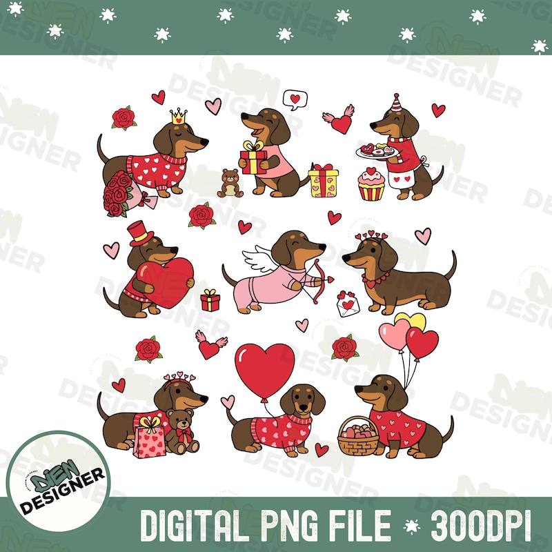 Dachshund Valentine Decor - Etsy
