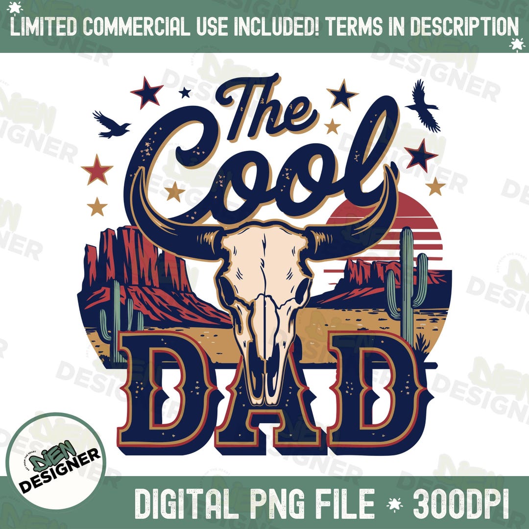 The Cool Dad PNG, Retro Fathers Day PNG, Vintage Dad Shirt Design ...