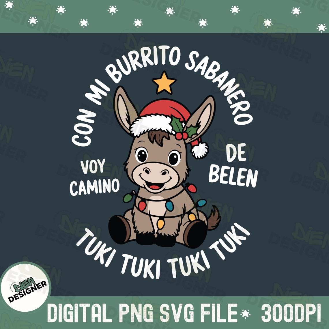 Mi Burrito Sabanero PNG SVG, Feliz Navidad Mexican Christmas PNG Design ...