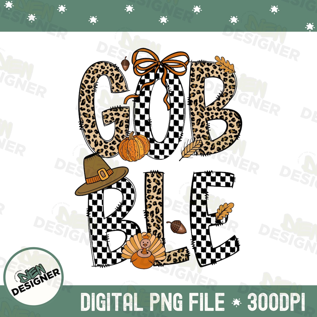 Thanksgiving Gobble Coquette PNG, Preppy Turkey Shirt Design, Fall ...