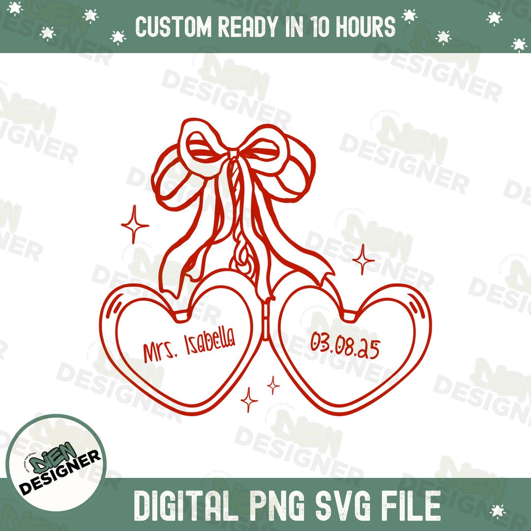 Heart Locket Custom Bride PNG SVG, Future Mrs Personalized Design ...