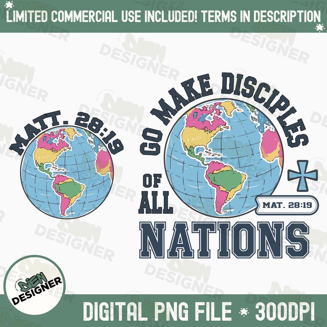 Retro Go Make Disciples Design PNG, Christian Streetwear Shirt Png ...