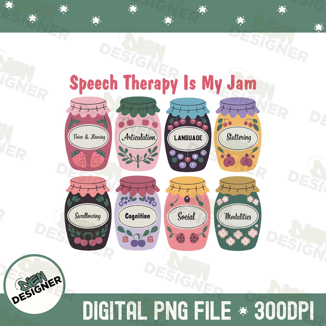 Speech Therapy is My Jam PNG, SLP PNG, Cute Therapist Quote, Speech ...
