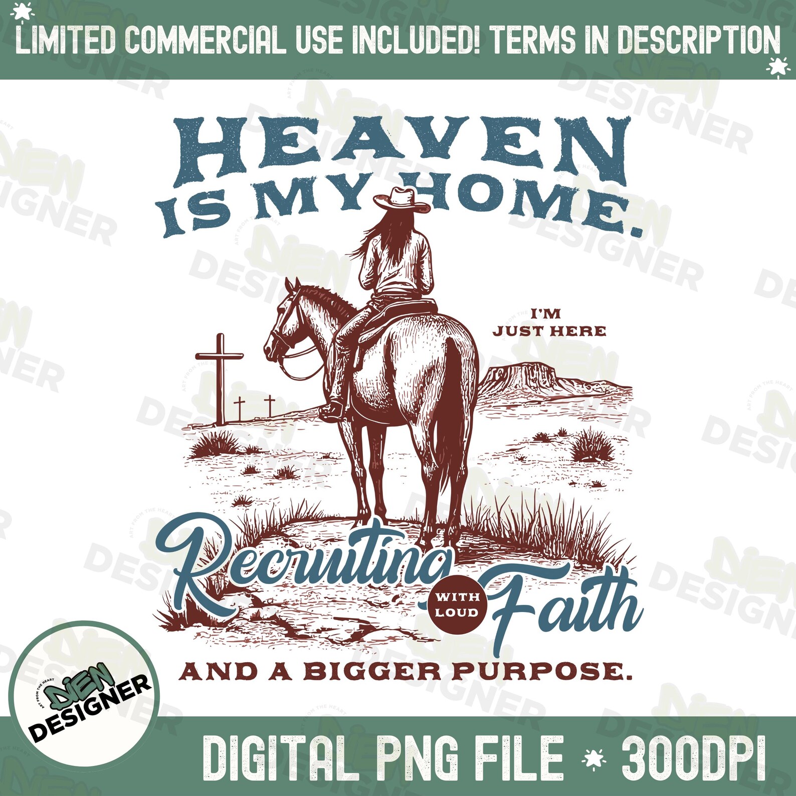 Heaven is My Home PNG, Western Christian Shirt Sublimation PNG, Bible ...