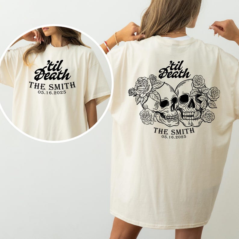 Custom Til Death PNG SVG, Skeleton Bride and Groom Wedding Design ...