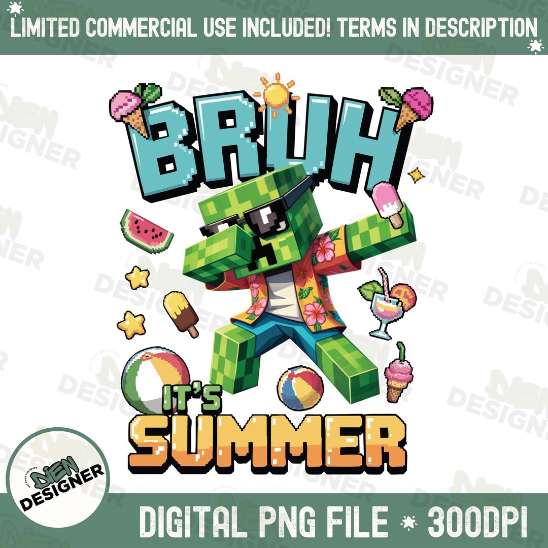 Bruh It's Summer PNG, Dabbing Gamer Boy PNG, Funny Vacation Shirt ...