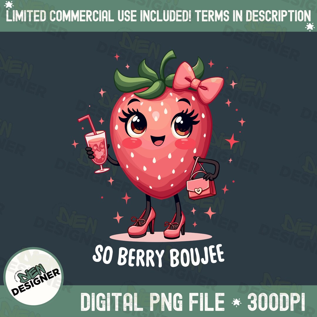 So Berry Boujee PNG, Strawberry Boujee Clipart, Trendy Boujee Aesthetic ...