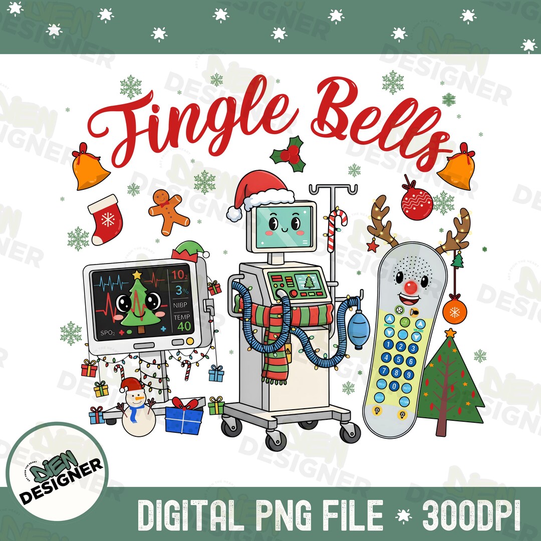 Jingle Bells ER Nurse PNG, Funny Christmas Nurse PNG, Merry Medical ...