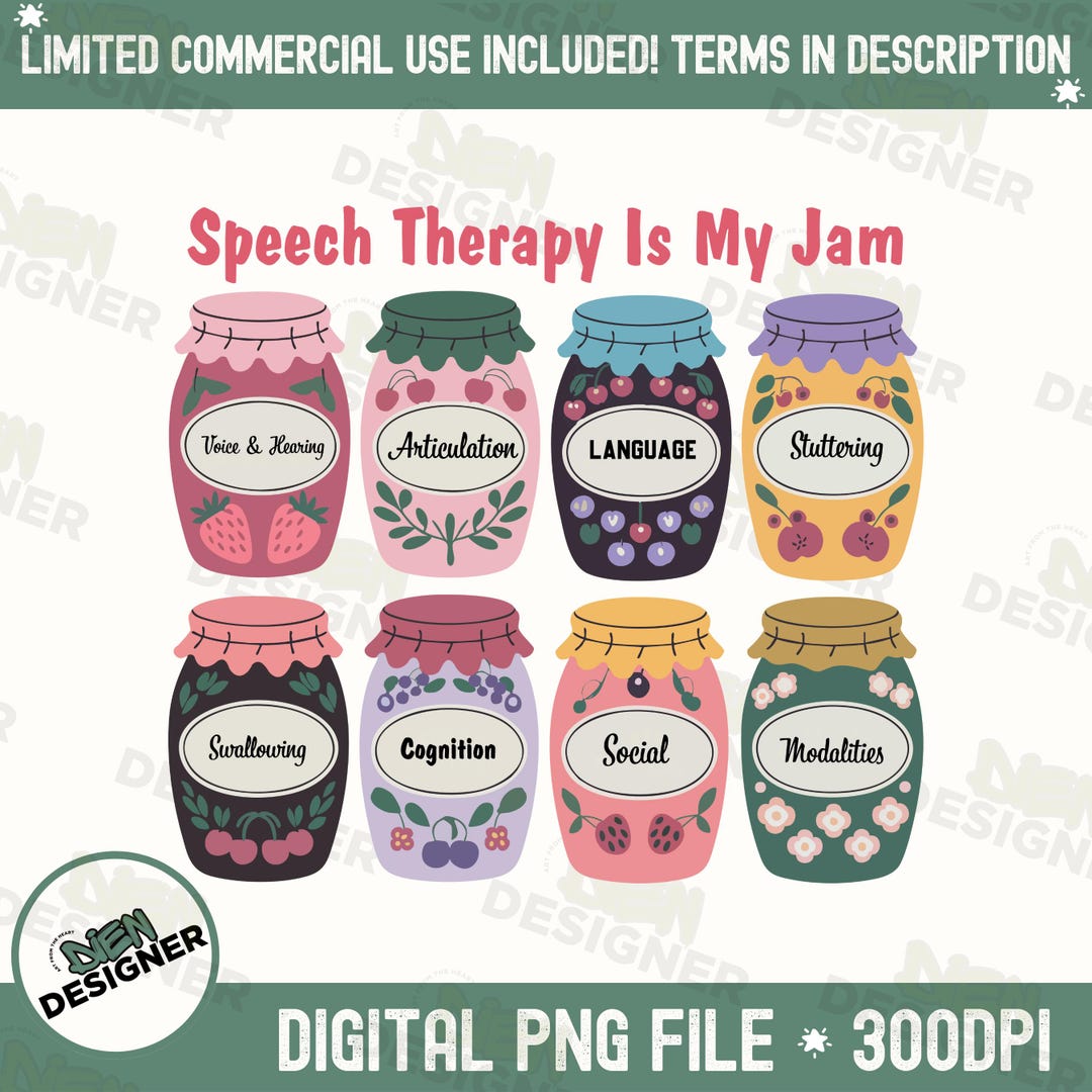Speech Therapy is My Jam PNG, SLP PNG, Cute Therapist Quote, Speech ...
