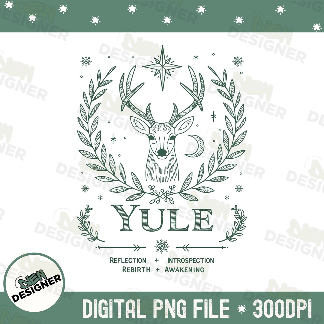 Yule PNG SVG, Witchy Yule PNG, Yule Christmas Png, Winter Solstice ...