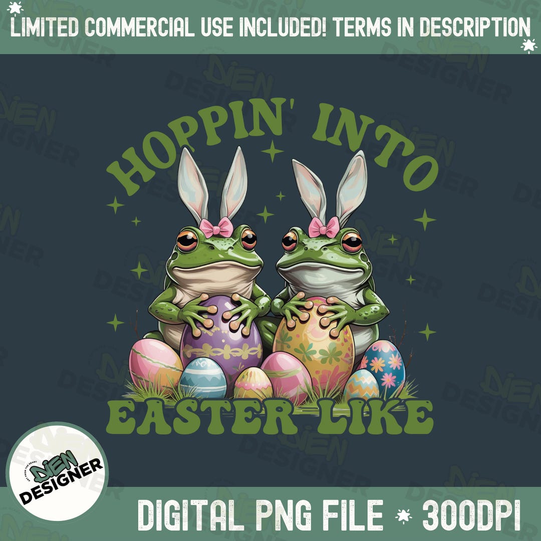 Funny Easter Frog PNG, Easter Day Png, Retro Easter Sublimation ...