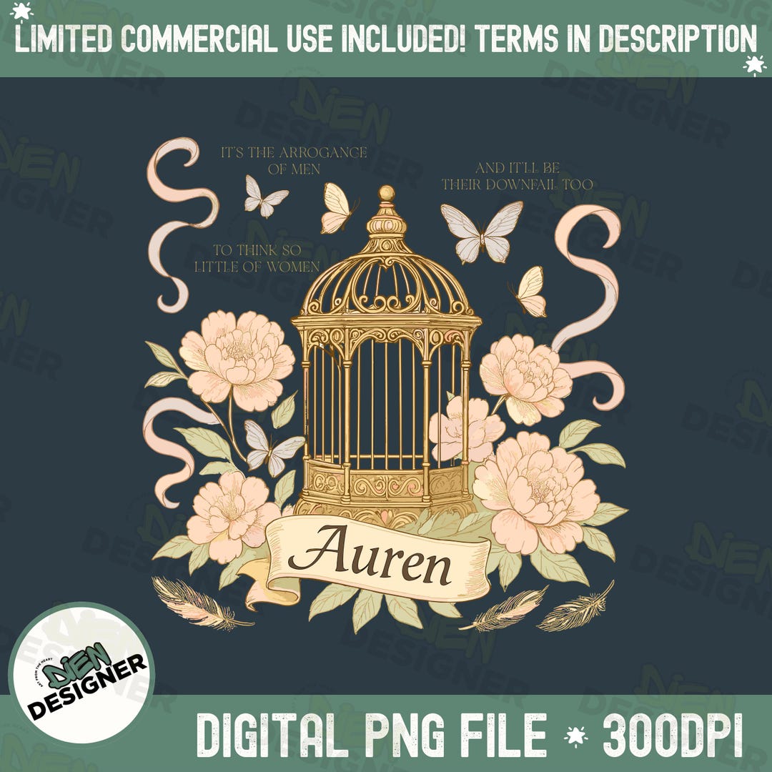 Plated Prisoner PNG, Auren Goldfinch Fantasy Shirt Design, Gold Cage ...