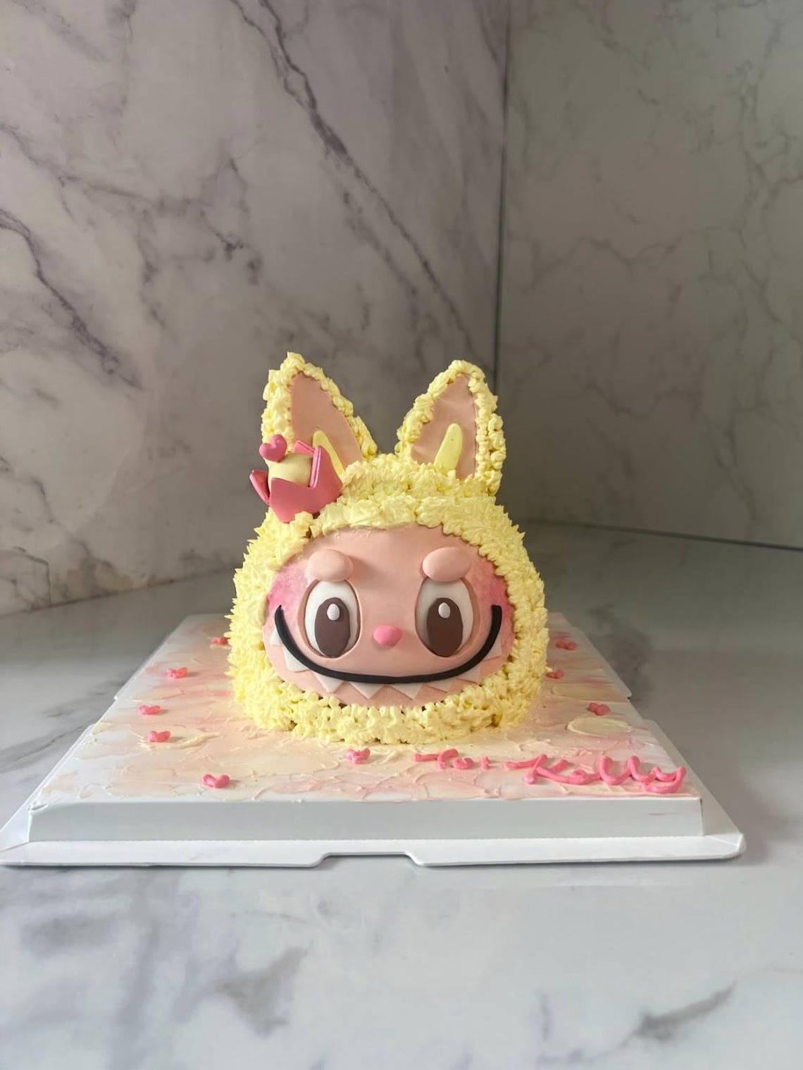 Labubu 3D Fondant Cake Topper (face + Ears) - Etsy