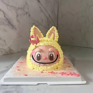 Labubu 3D Fondant Cake Topper (face + Ears) - Etsy