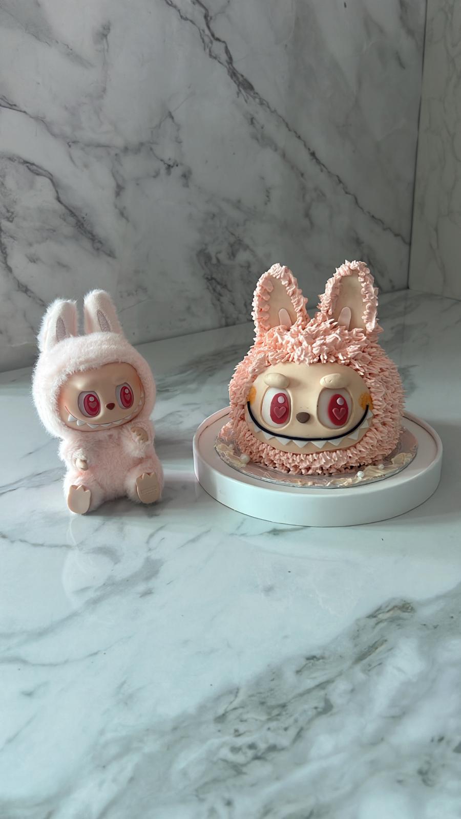 Labubu 3D Fondant Cake Topper (face + Ears) - Etsy