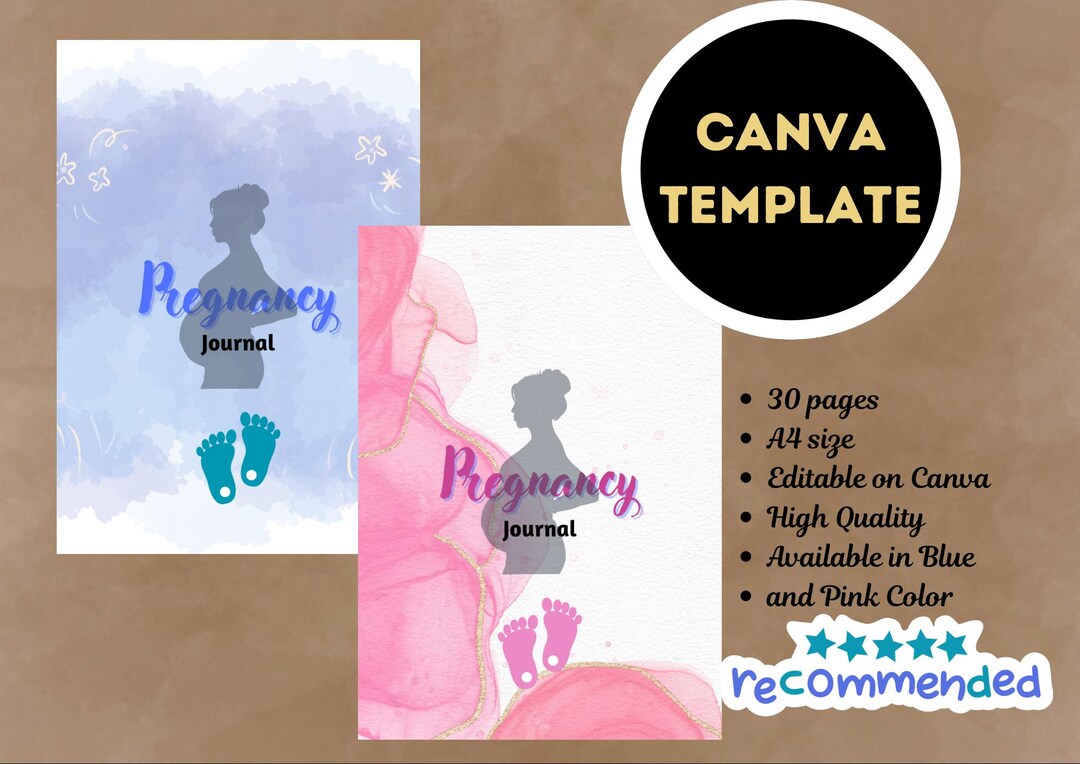 Editable Pregnancy Journal | Digital Pregnancy Planner | Baby Memory ...