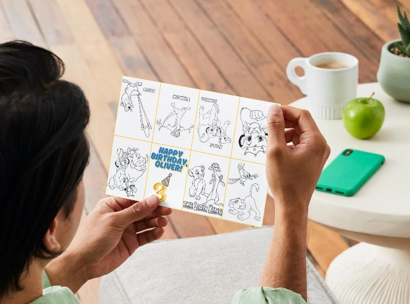 Printable Birthday Coloring Book | the Lion King | Editable Canva ...