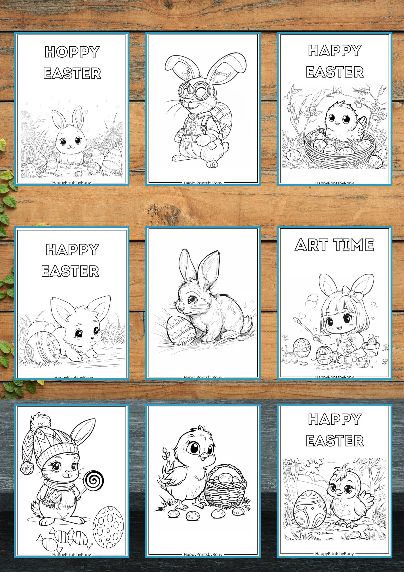 Printable Easter Coloring Book | 30 Fun Pages for Kids | Instant ...