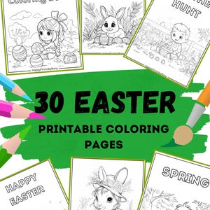 Printable Easter Coloring Book | 30 Fun Pages for Kids | Instant ...